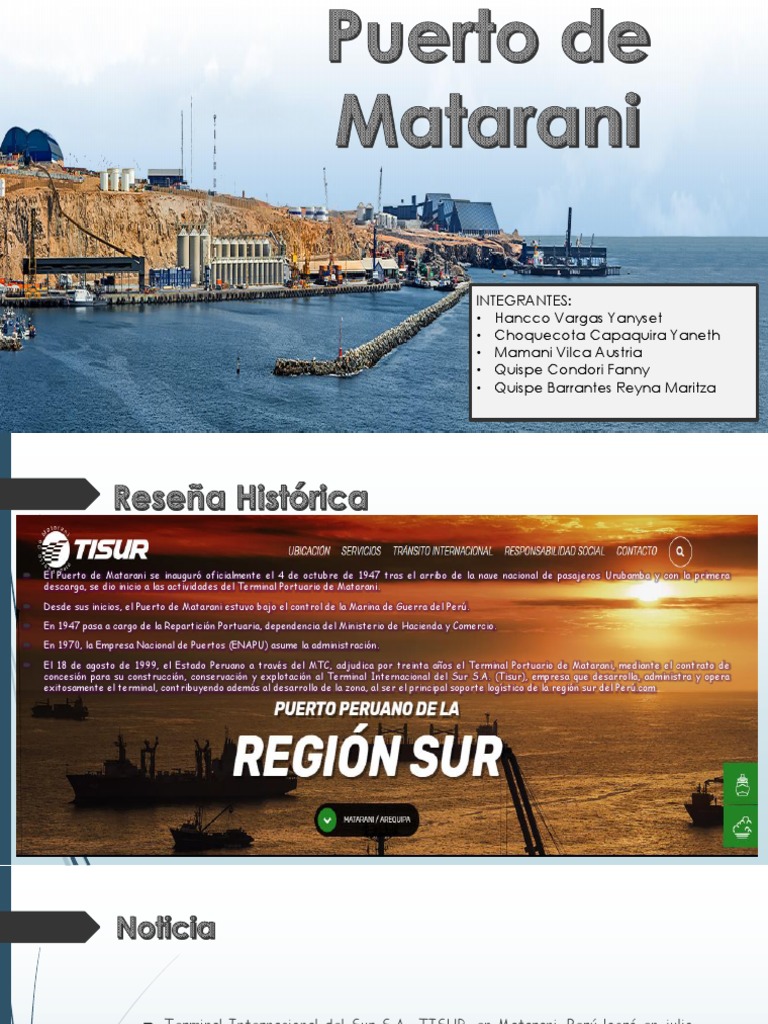 Historia y Operaciones del Puerto de Matarani | PDF | Perú | Fertilizante