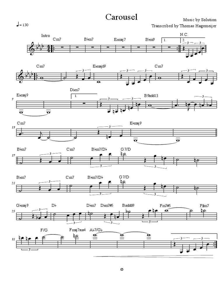 Carousel by Solution Lead Sheet | PDF