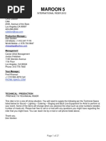 Band Technical Rider Template | PDF | Sound Technology | Sound