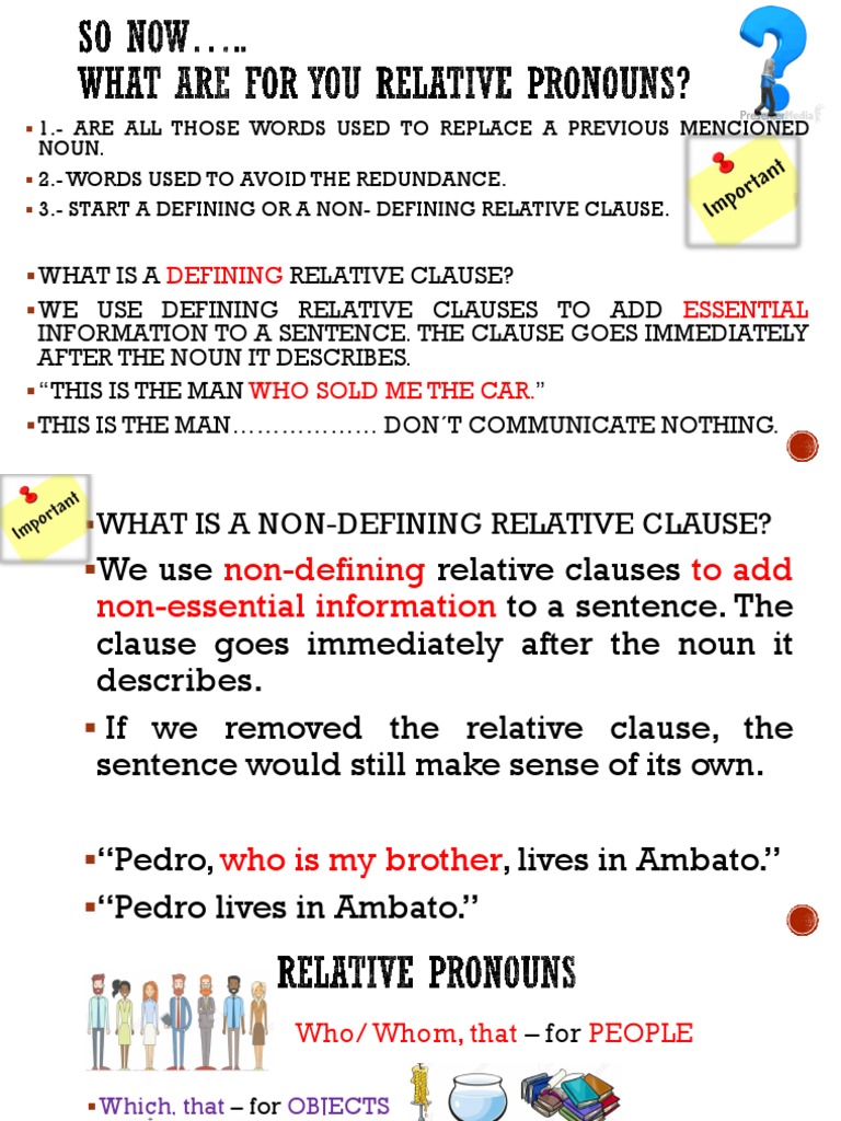 2nd Relative Pronouns | PDF | Social Science | Language Arts & Discipline