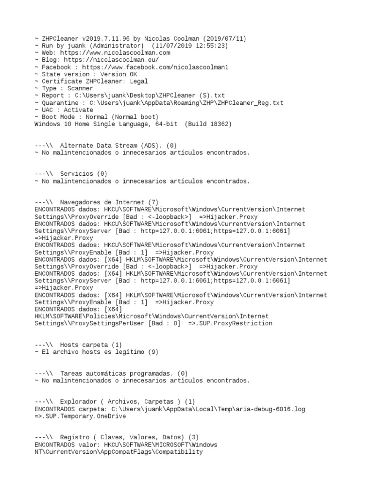 Solucion Virus de Proxi | PDF | Registro de Windows | Microsoft Windows