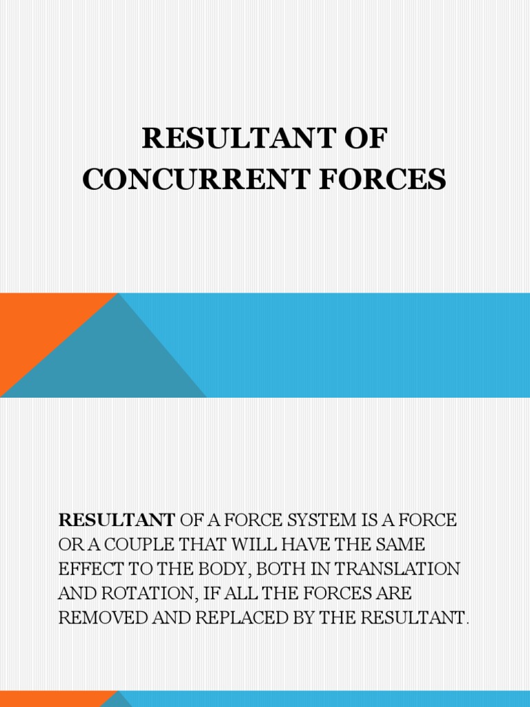 Resultant of Concurrent Forces Explained | PDF | Science & Mathematics