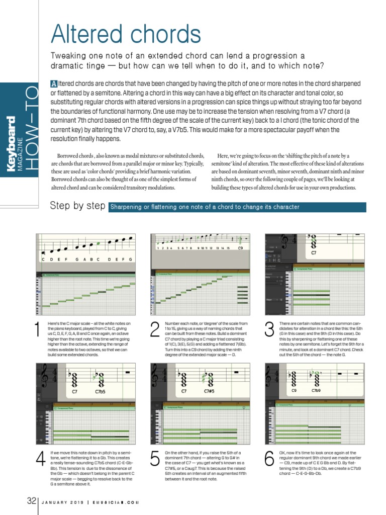Altered Chords: Step by Step | PDF | Chord (Music) | Harmony
