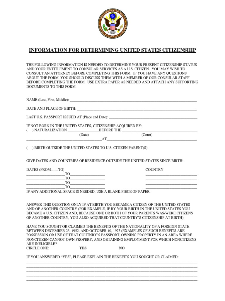 Determining US Citizenship: A Guide to Assessing Citizenship Status and ...