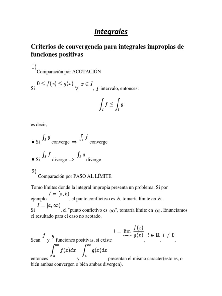 Integral Es | PDF | Integral | Límite (Matemáticas)