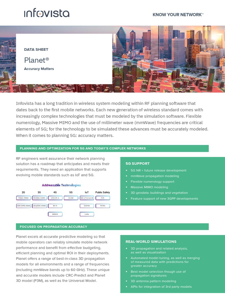Ds Infovista Planet | PDF | Computer Network | Electronics