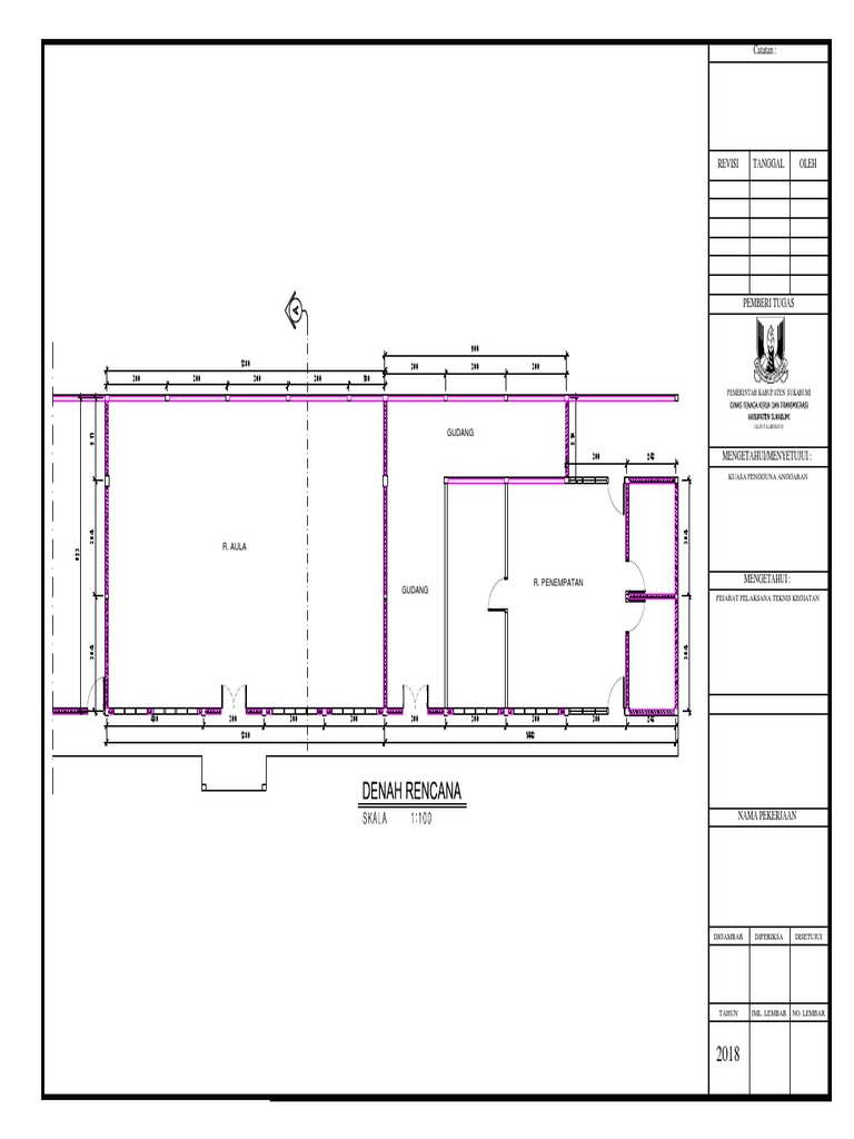 Denah Aula Model Pdf