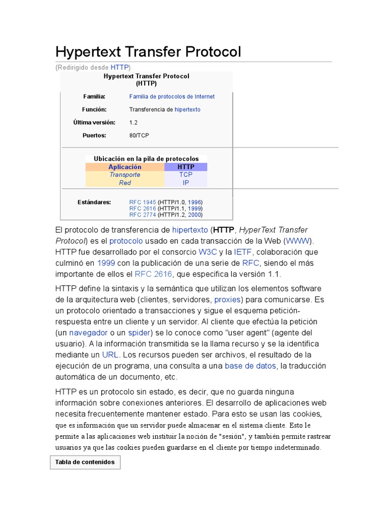 Hypertext Transfer Protocol | Protocolo de Transferencia de Hipertexto | Redes