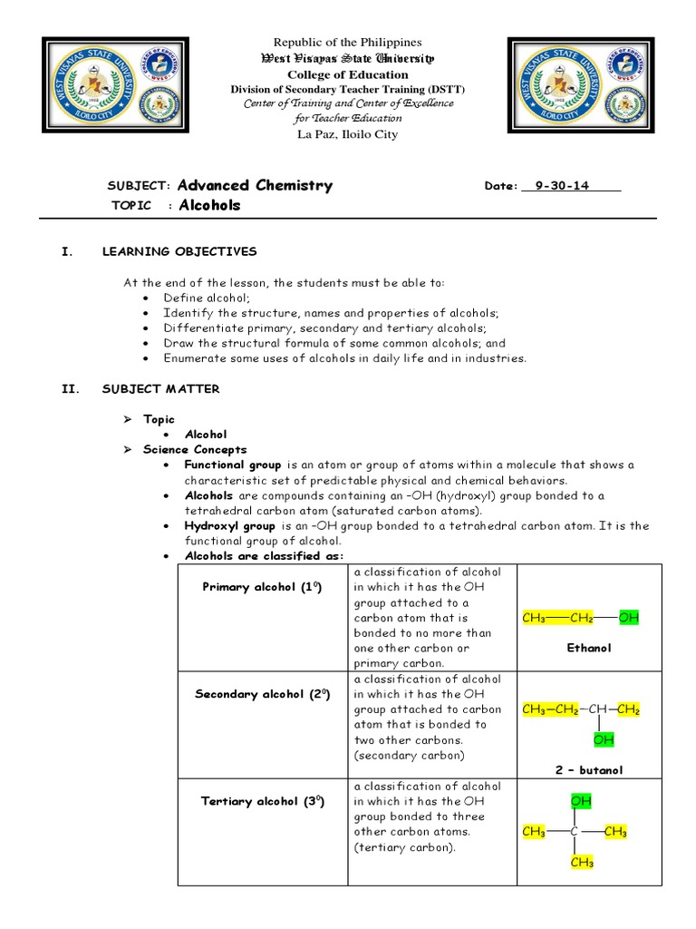 Understanding Alcohols and Their Uses | PDF | Alcohol | Functional Group