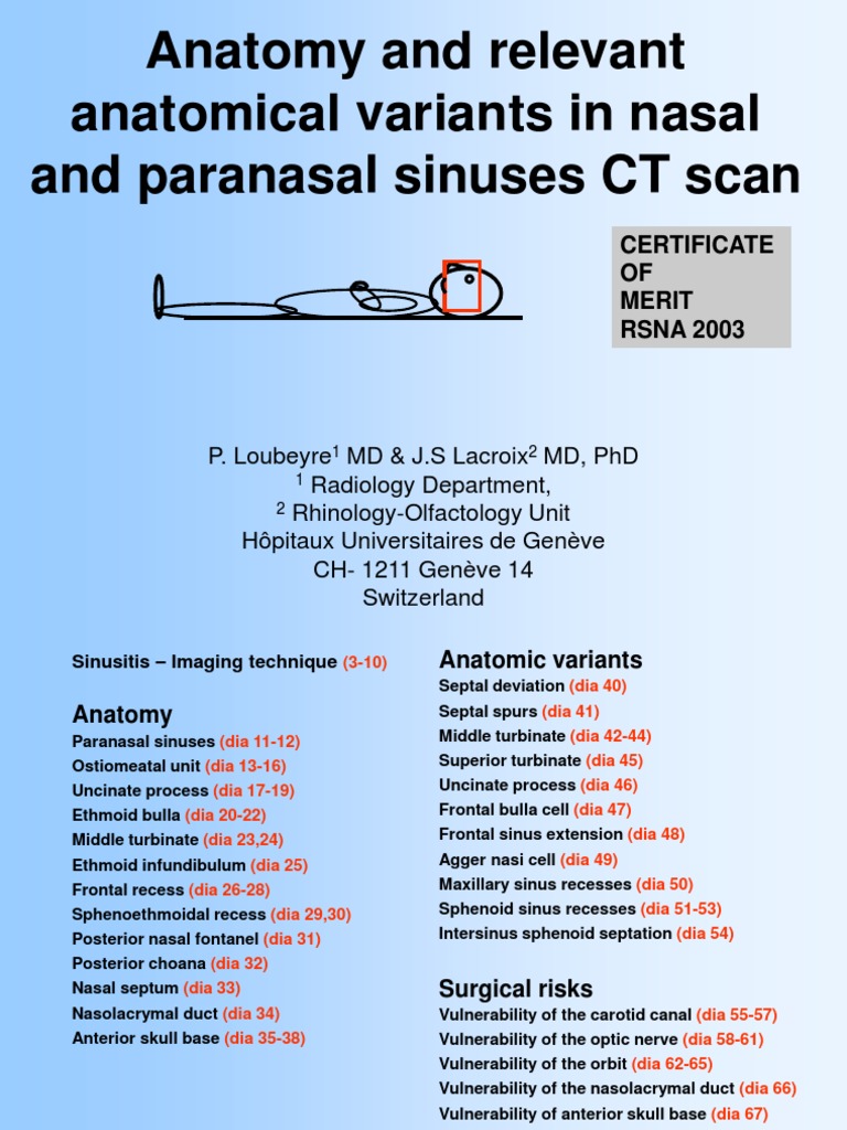 Anatomy and Variants of the Paranasal Sinuses: A Guide for Endoscopic ...