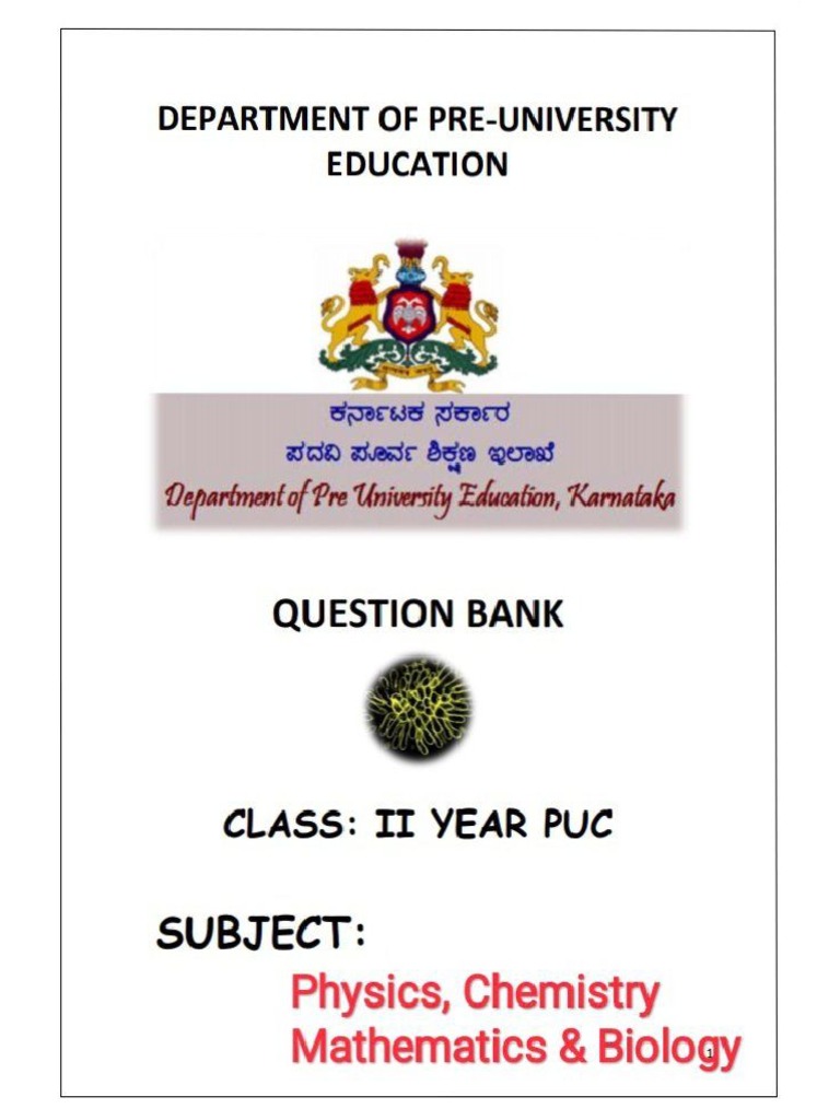 Puc Ii PCMB Board Question Bank PDF | Download Free PDF | Electric ...