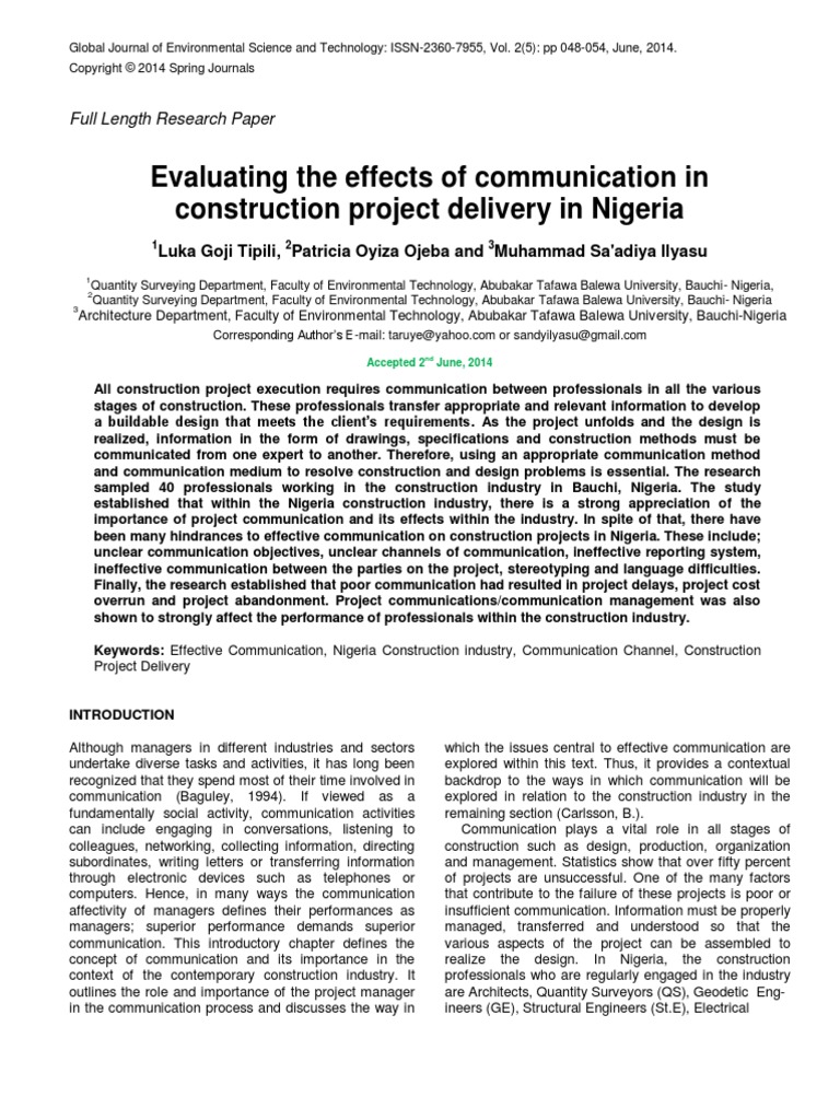 My Journal Communication | PDF | Communication | Engineering