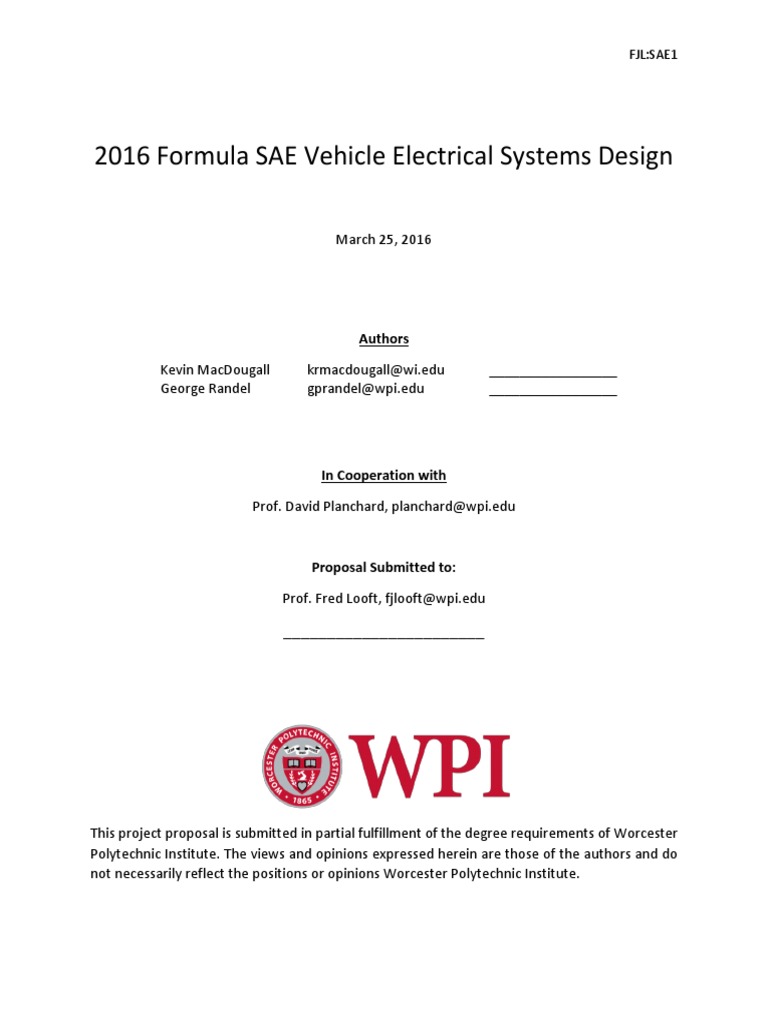 Formula SAE Electrical System Design | PDF | Fuel Injection | Carburetor