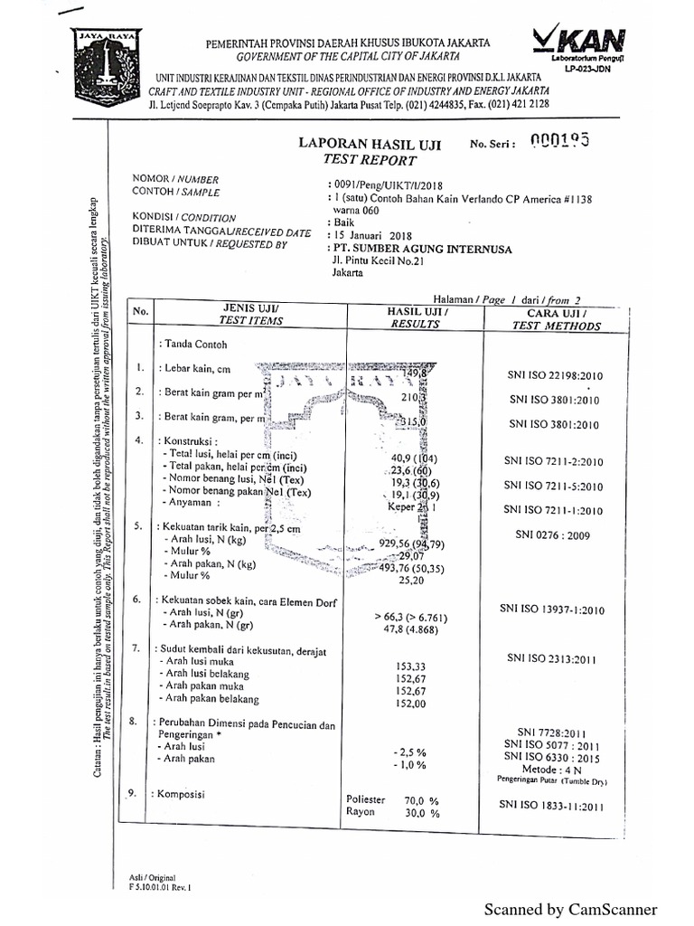 Laporan Hasil Uji Lab | PDF