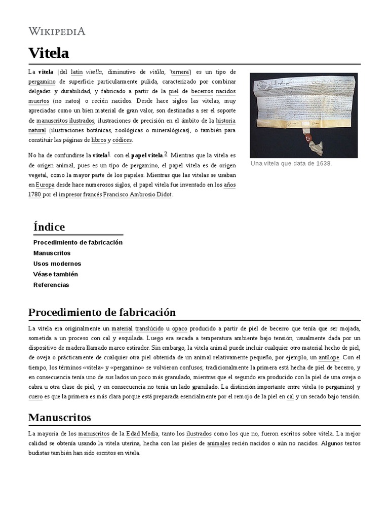 Vitela | PDF | Artes del libro