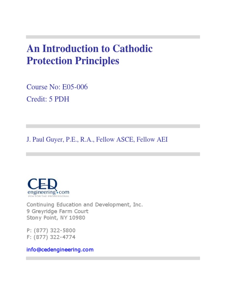 Intro To Cathodic Protection Principles | PDF | Corrosion ...