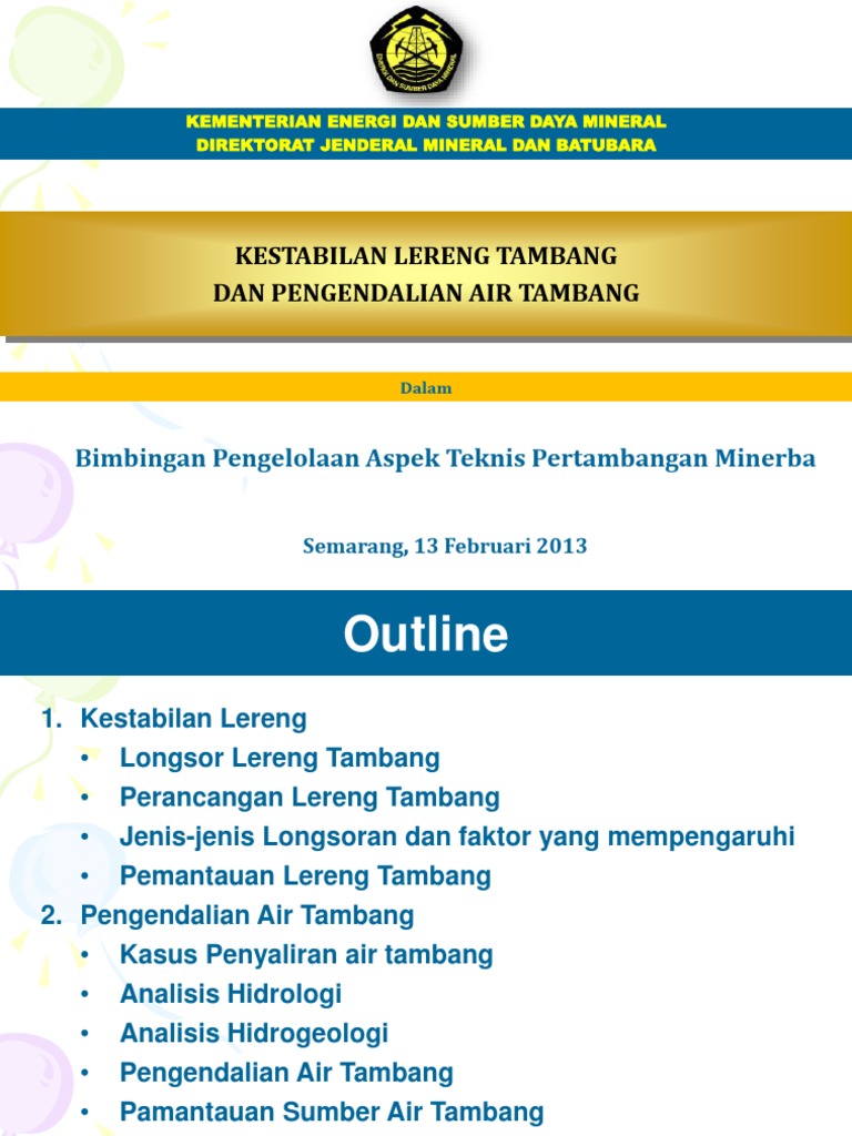 Kestabilan Lereng Dan Sistem Drainase | PDF