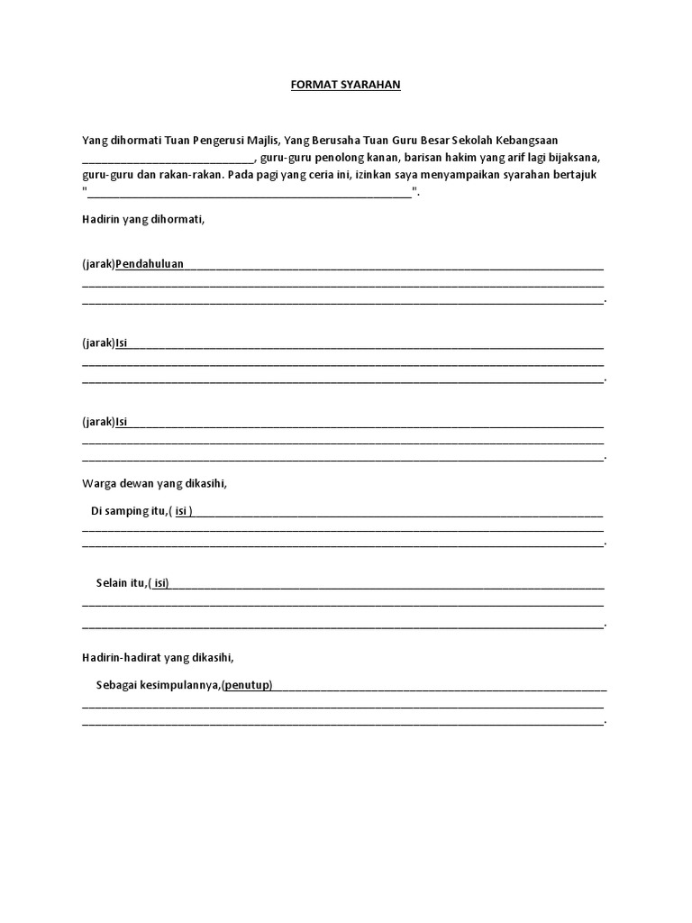 Format Syarahan | PDF