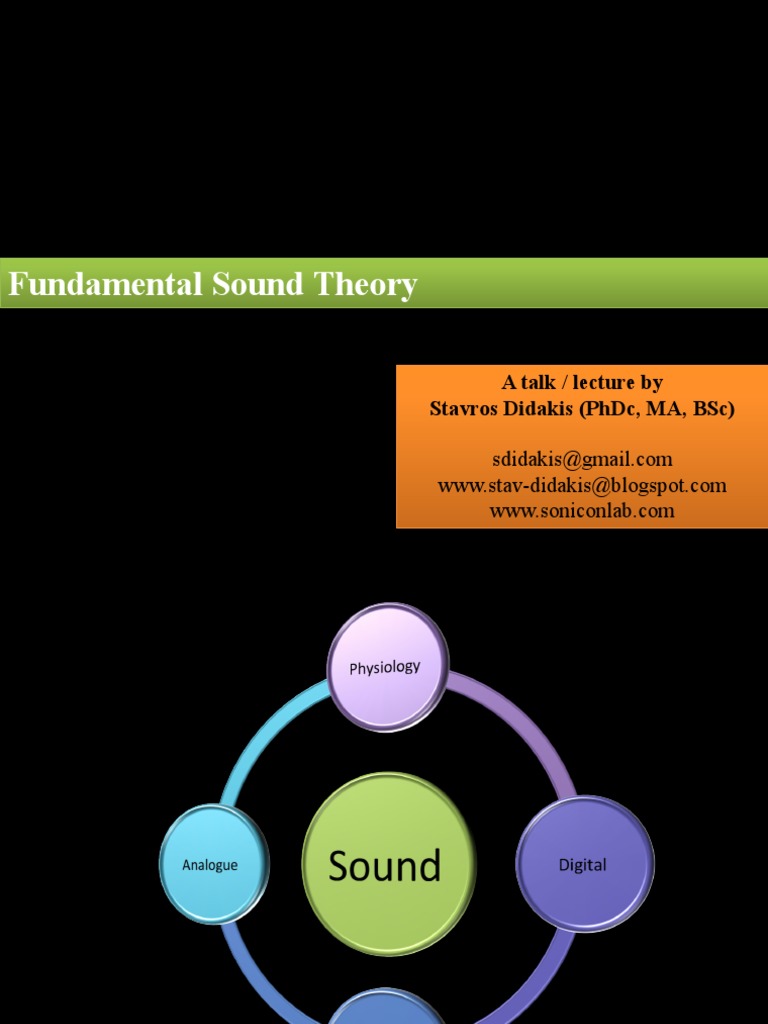 Fundamental Sound Theory: A Talk / Lecture by Stavros Didakis (PHDC, Ma ...