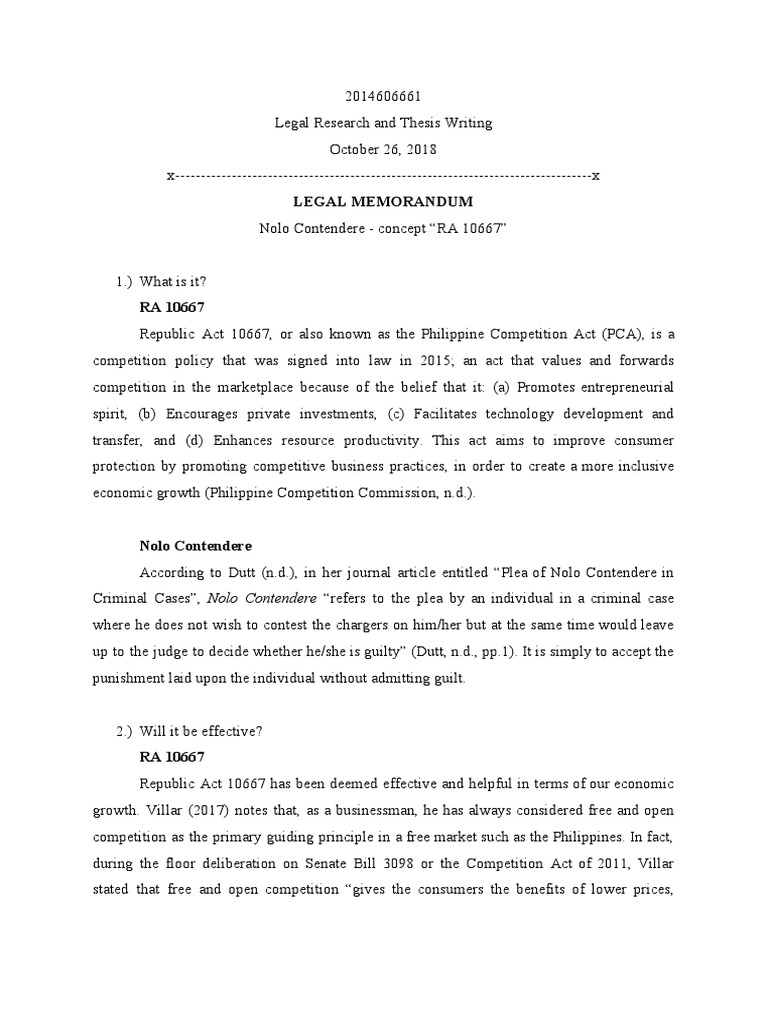 Nolo Contendere | PDF | Nolo Contendere | Plea