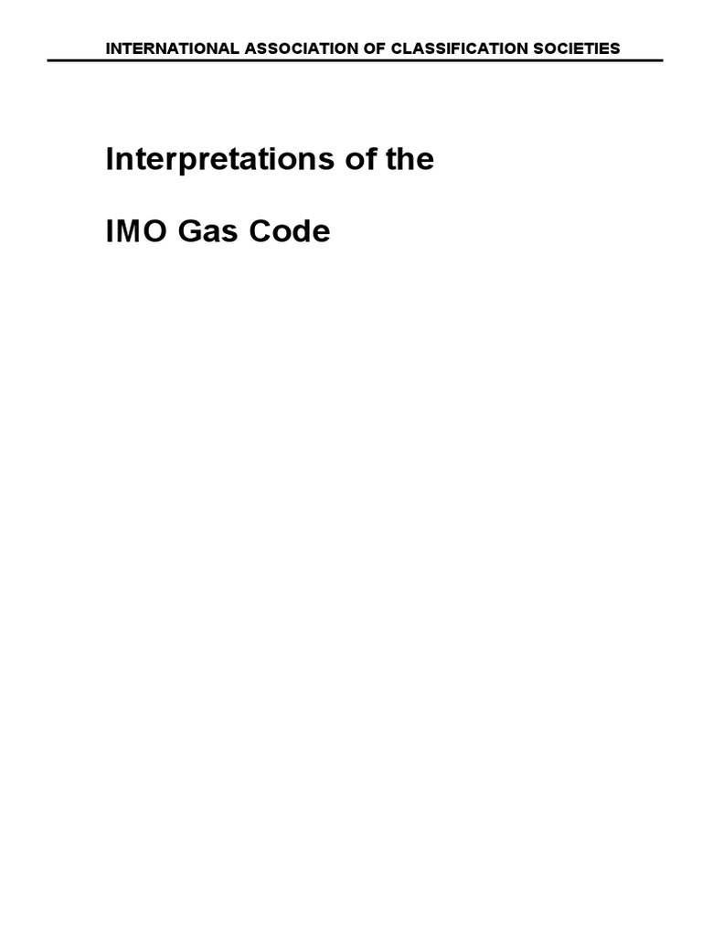 International Code For Construction N Equipment of Ships Carrying Liq ...