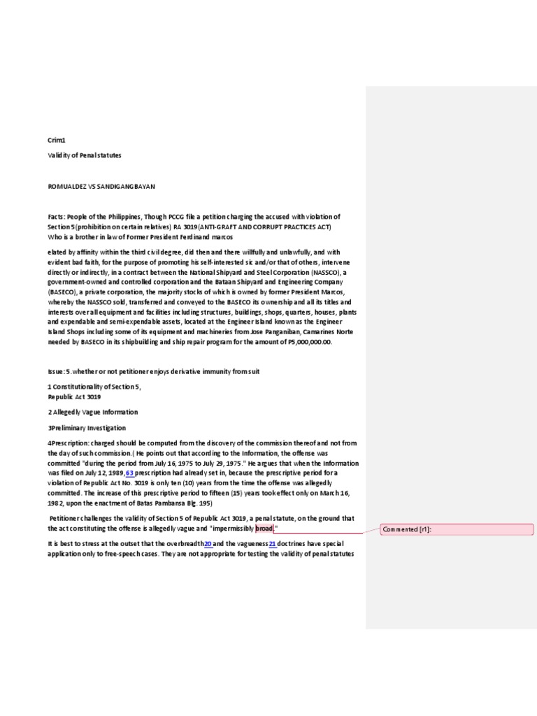 Consti 1 | PDF | Constitutionality | Crime & Violence