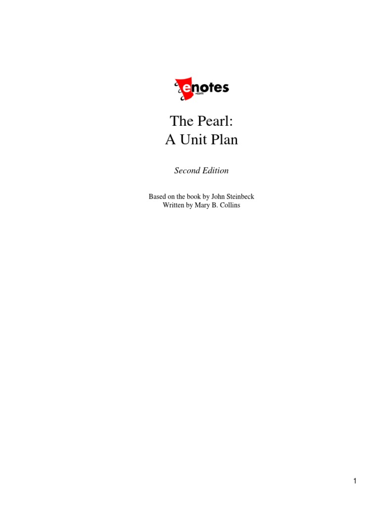 The Pearl: A Unit Plan: Second Edition | PDF | Language Arts & Discipline