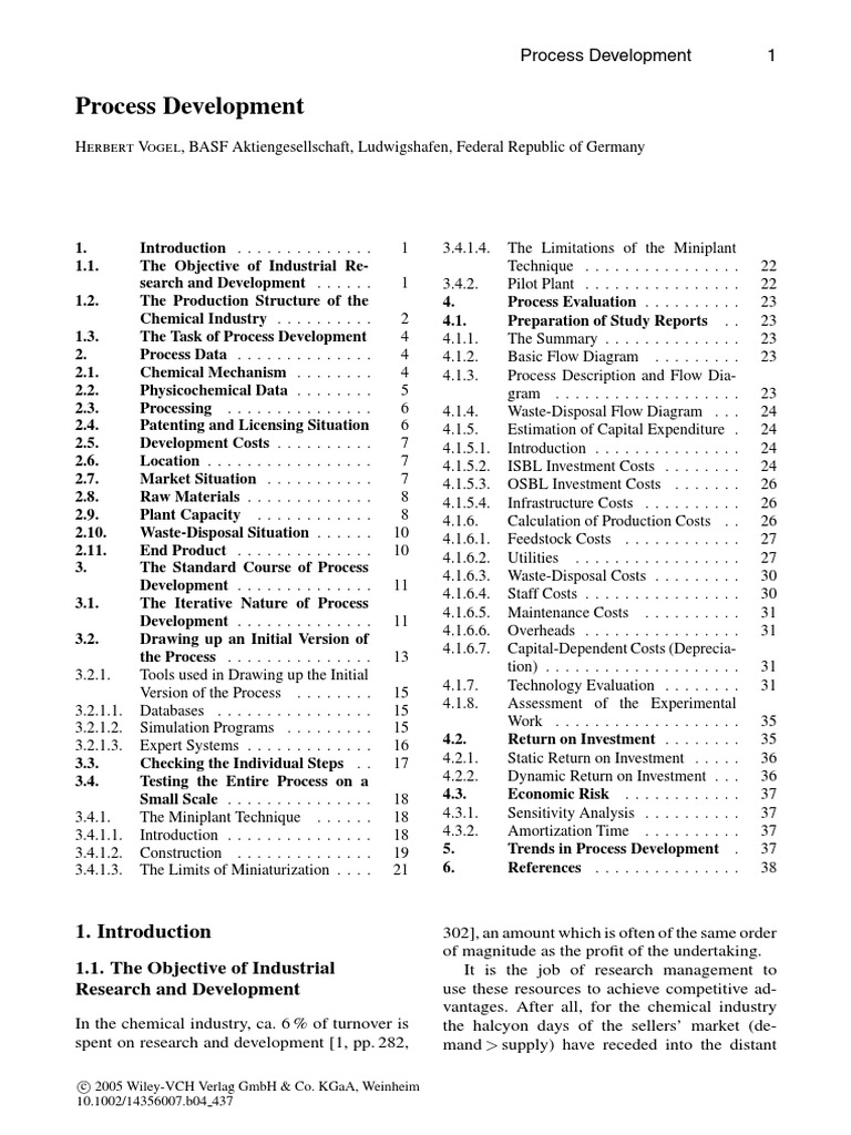 Process Development | PDF | Chemical Kinetics | Physical Chemistry