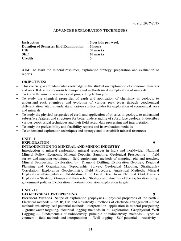 Advanced Exploration Techniques | PDF | Geology | Geophysics