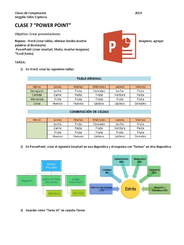 Clases de PowerPoint y Word 2019 | PDF | Métodos y materiales de enseñanza
