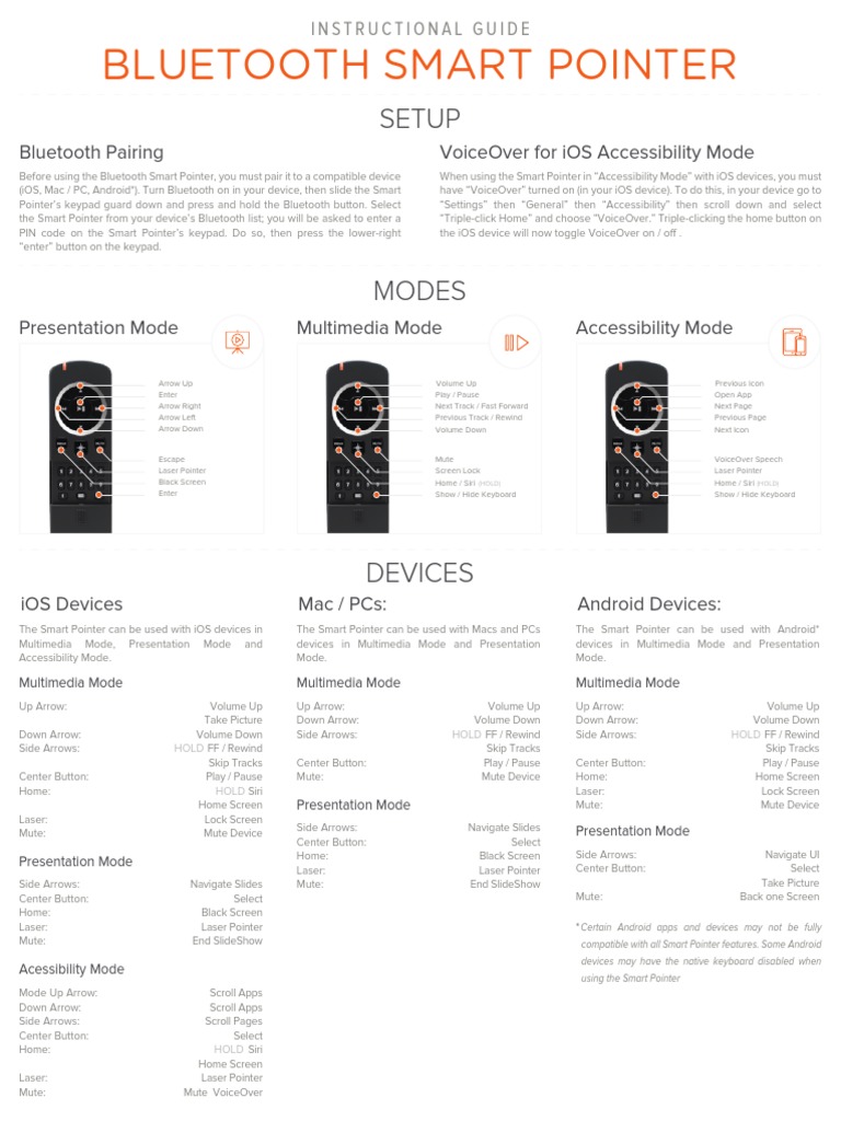 Instructional Guide for Bluetooth Smart Pointer Setup and Operation ...