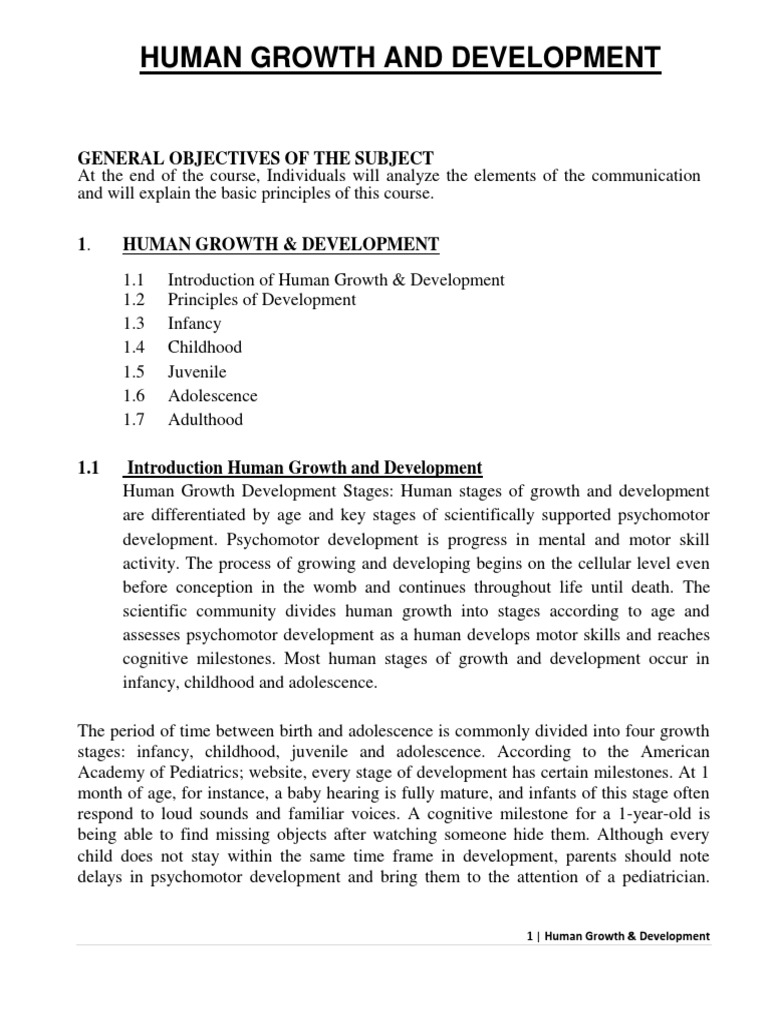 Stages of Human Growth Overview | PDF | Adolescence | Puberty