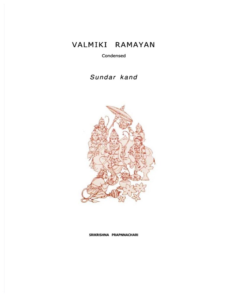 Valmiki Ramayan Valmiki Ramayan: Sundar Kand Sundar Kand | PDF ...