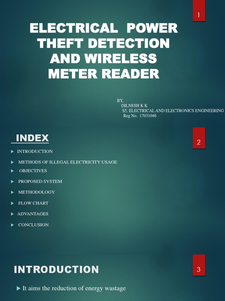 Electrical Power Theft Detection and Wireless Energy Meter | PDF ...