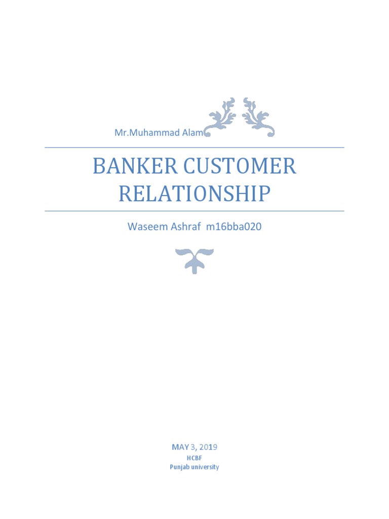 Banker Customer Relationship | PDF | Debit Card | Credit Card