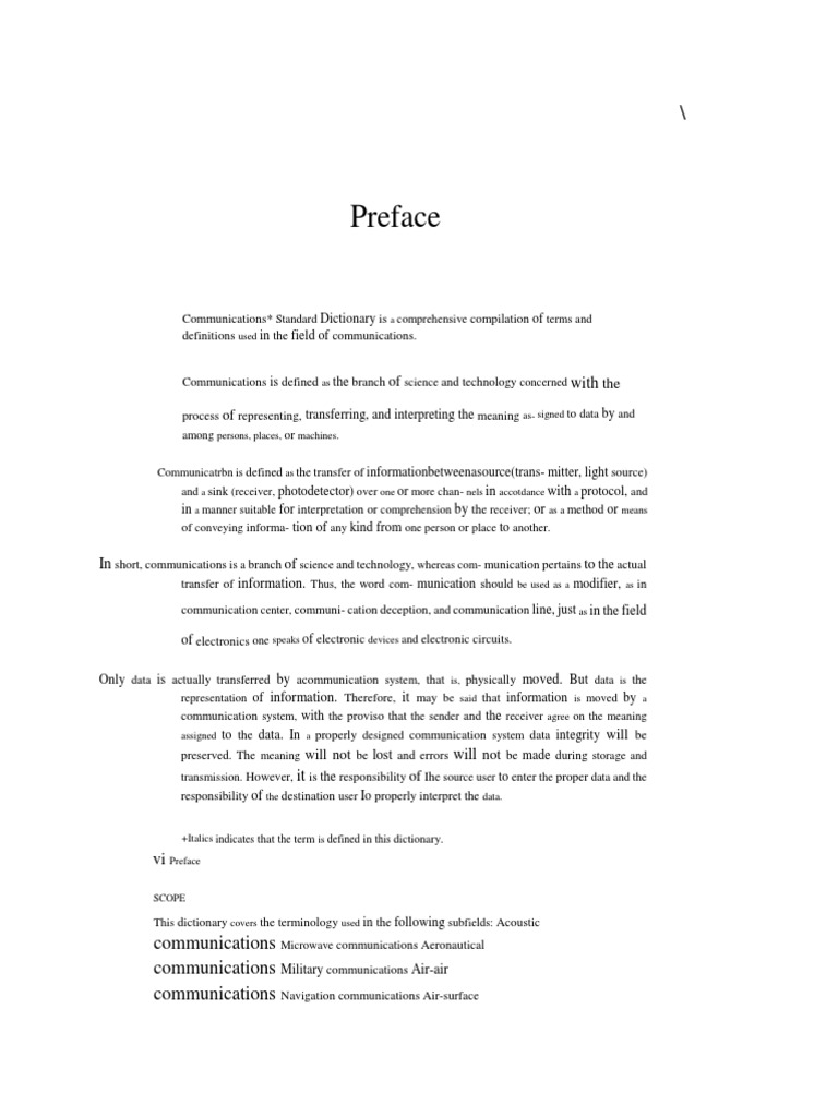 Preface: Communications Communications Communications | PDF | Telecommunication | Transmission ...