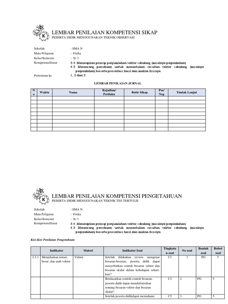 Penilaian Vektor | PDF