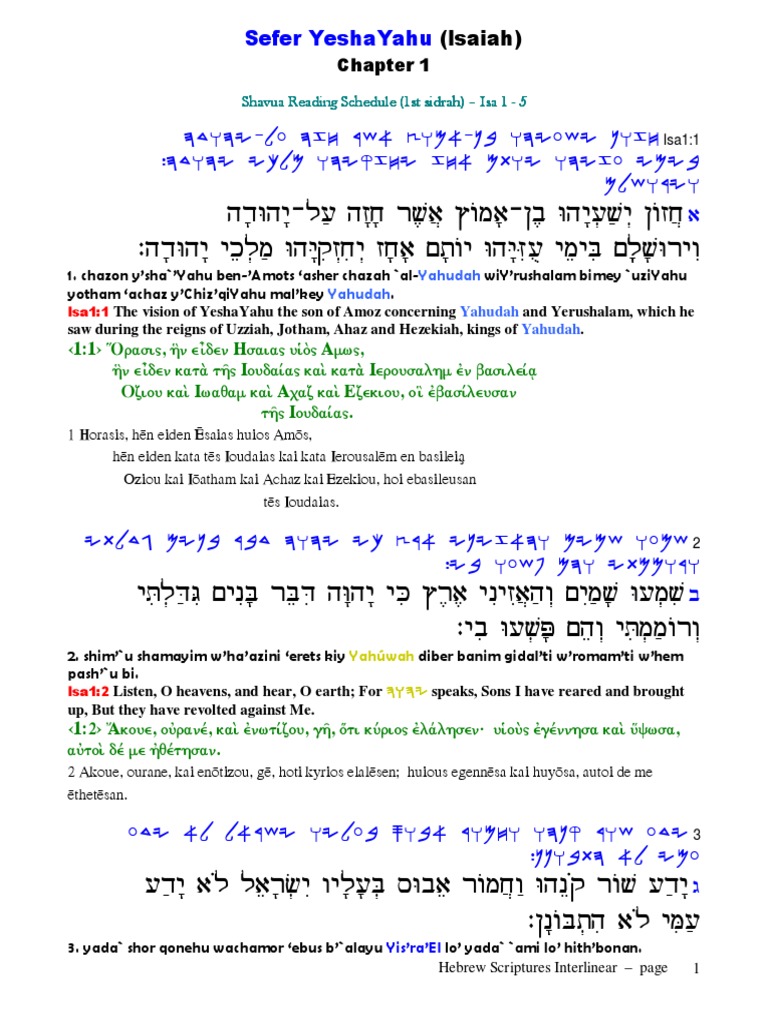 Interlinear Isaiah | PDF