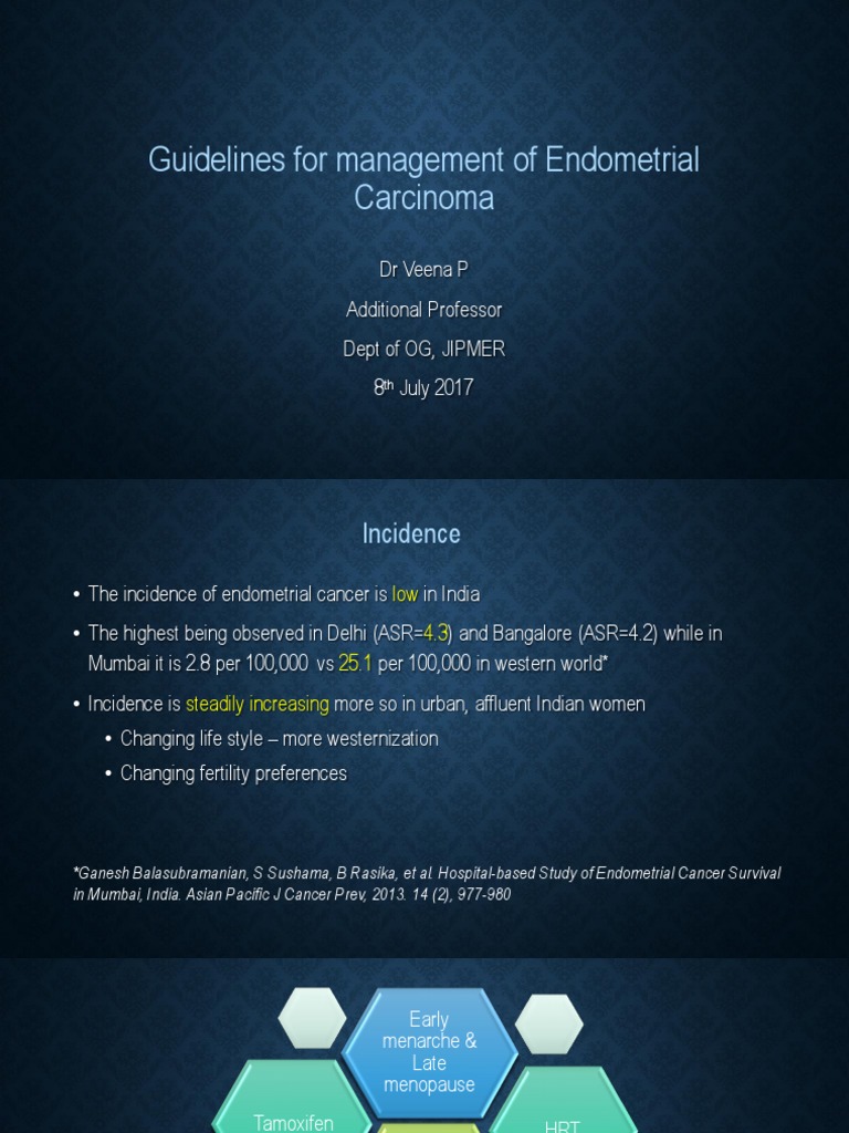 Guidelines For Management of Endometrial Carcinoma | PDF | Ovarian ...