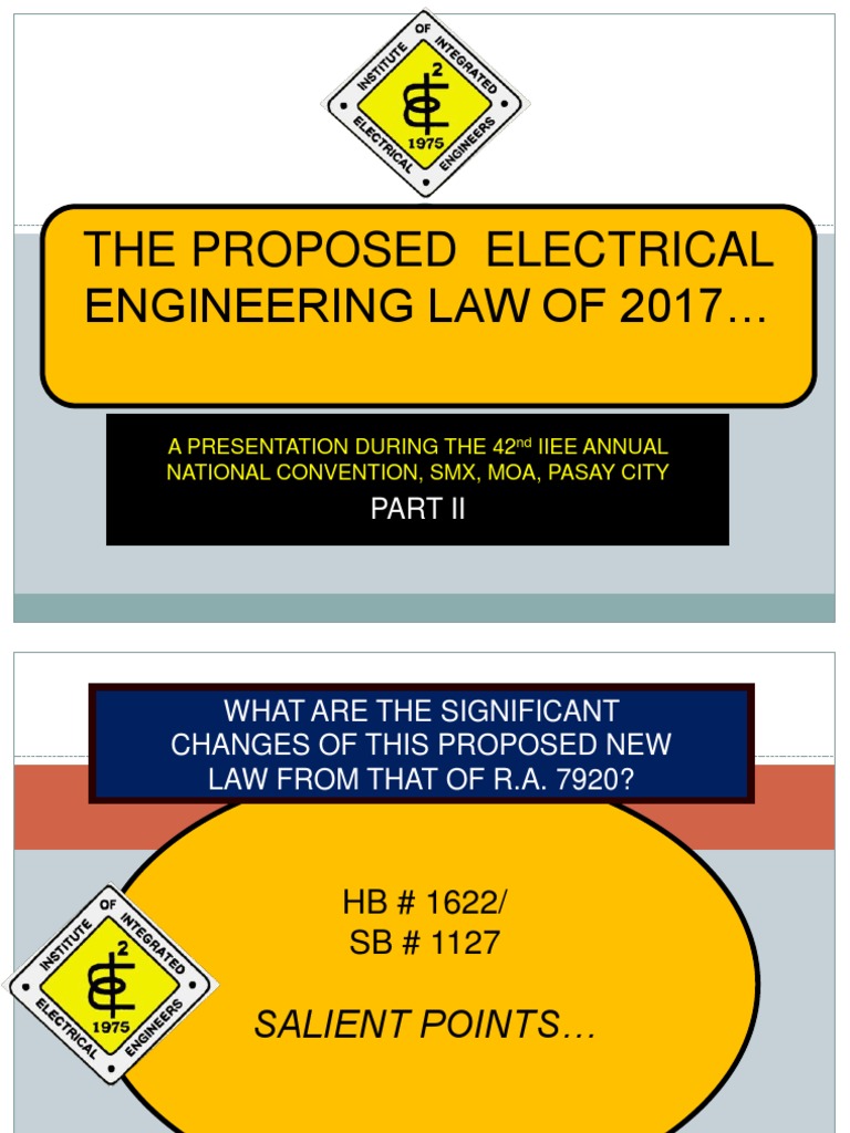 The Proposed Electrical Engineering Law of 2017 | PDF | Electrician ...