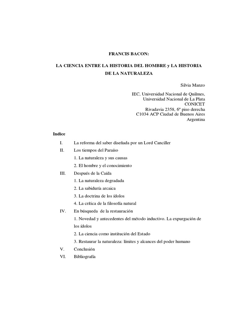 Francis Bacon | PDF | Francis Bacon | Science