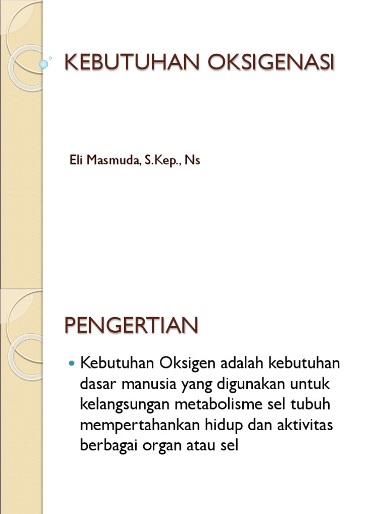 Kebutuhan Oksigenasi | PDF