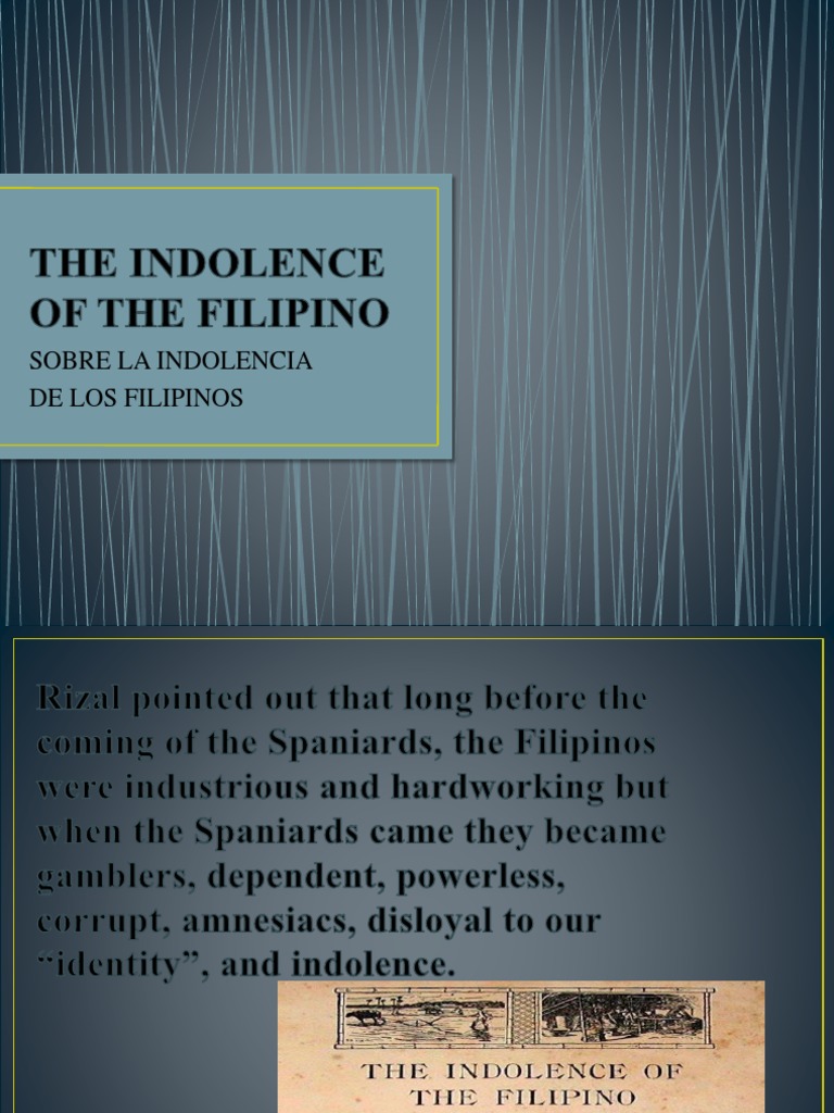 Rizal on Filipino Indolence and Identity | PDF