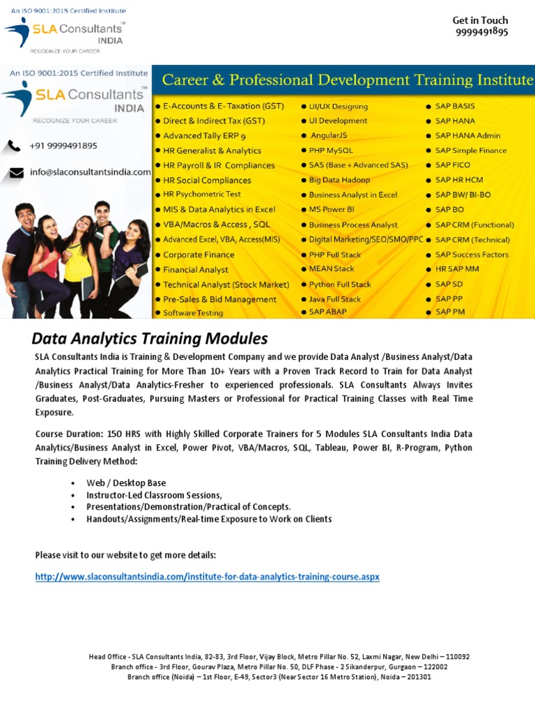 Data Analytics Training Course Overview Pdf Sas Software 3737