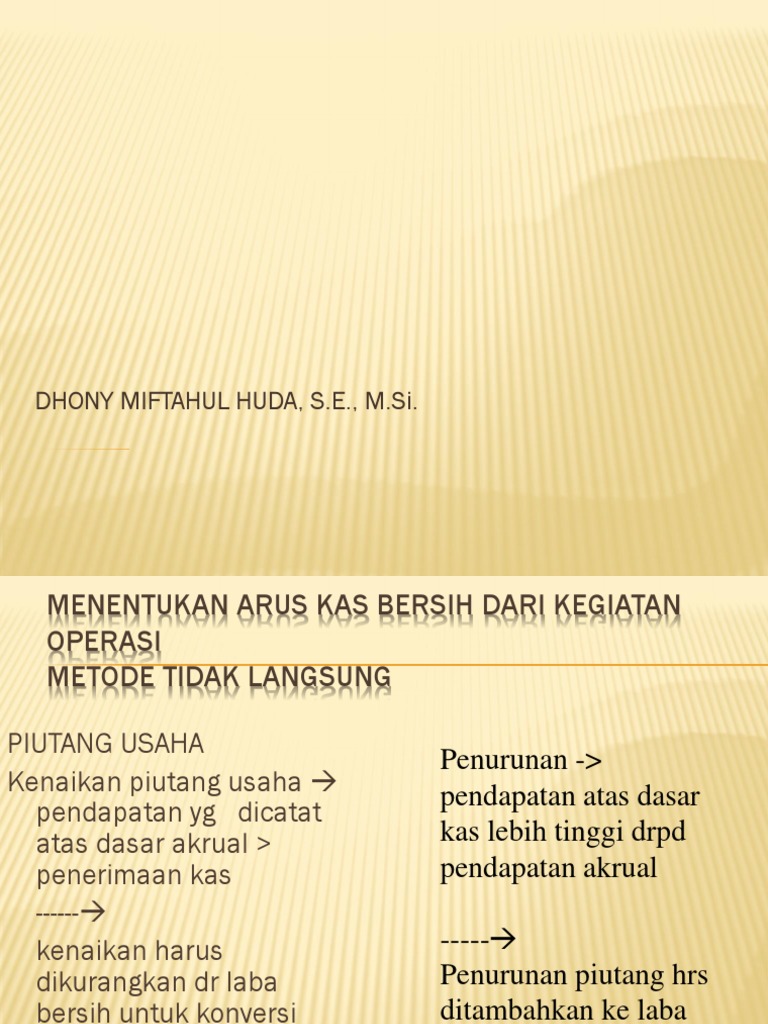 Laporan Arus Kas | PDF