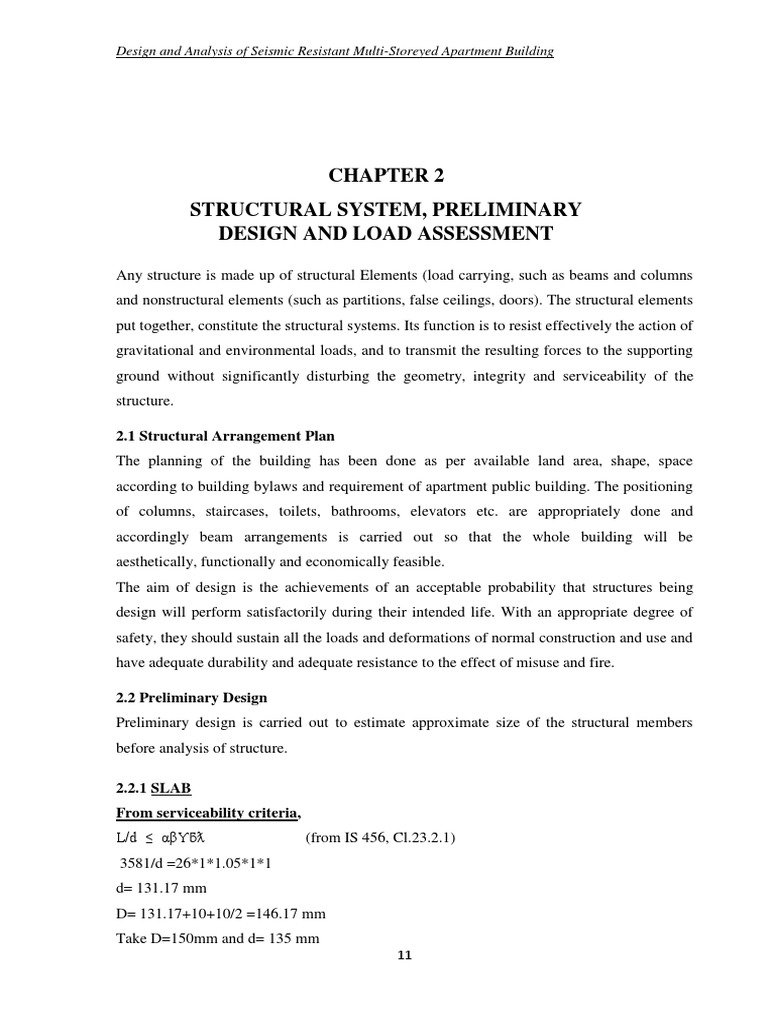 Preliminary Structural Design and Load Assessment of a Nine-Storey ...