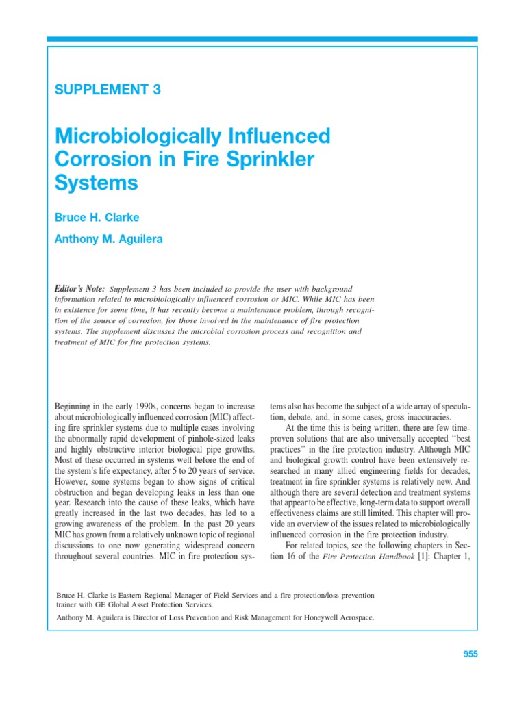 Automatic Sprinkler System Handbook 2007 PDF | PDF | Corrosion | Fire Sprinkler System