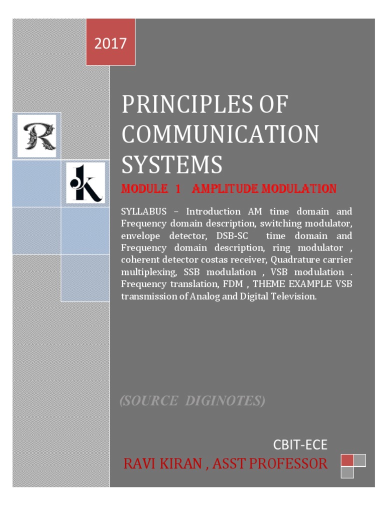 PCS Module 1 PDF | PDF | Detector (Radio) | Modulation