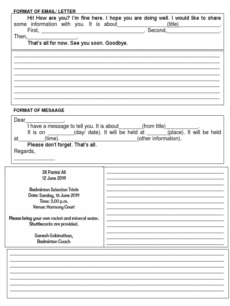 Email and Announcement Formats | PDF