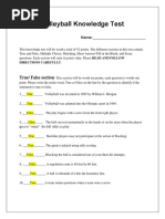 Volleyball Quiz Questions and Answers | PDF | Volleyball | Leisure